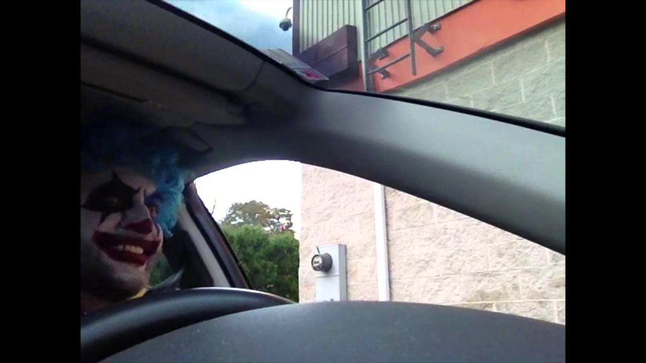 Creepy Clown Drive-thru Prank - YouTube