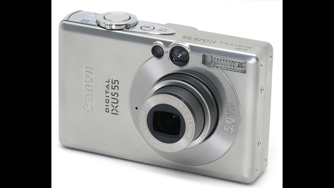 💥Camera Canon DIGITAL IXUS 55 silver 5mp 3x zoom digital vintage ...