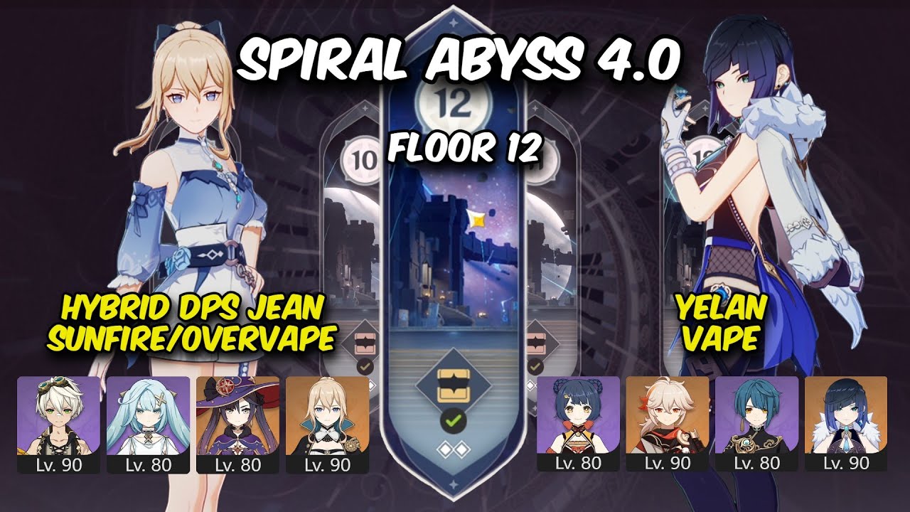 C6 Jean Build Sunfire/Vape || C6 Yelan Vape - Spiral Abyss 4.0/3.8 ...