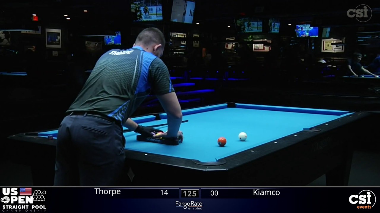 SEMI FINAL: Billy Thorpe vs Warren Kiamco | 2019 US Open Straight Pool ...