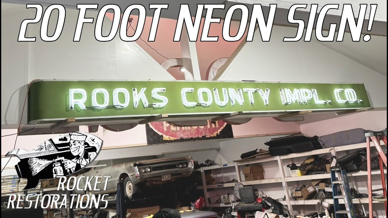 John Deere Dealer Neon Sign! How To Hang Up a 20 Foot Sign With No Plan ...