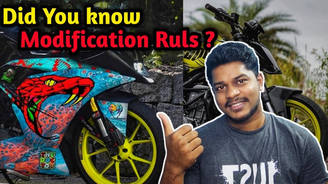 Bike Modifications Details RTO approval Details | Bike customization ...