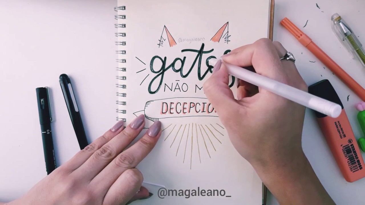 Lettering gatos - YouTube