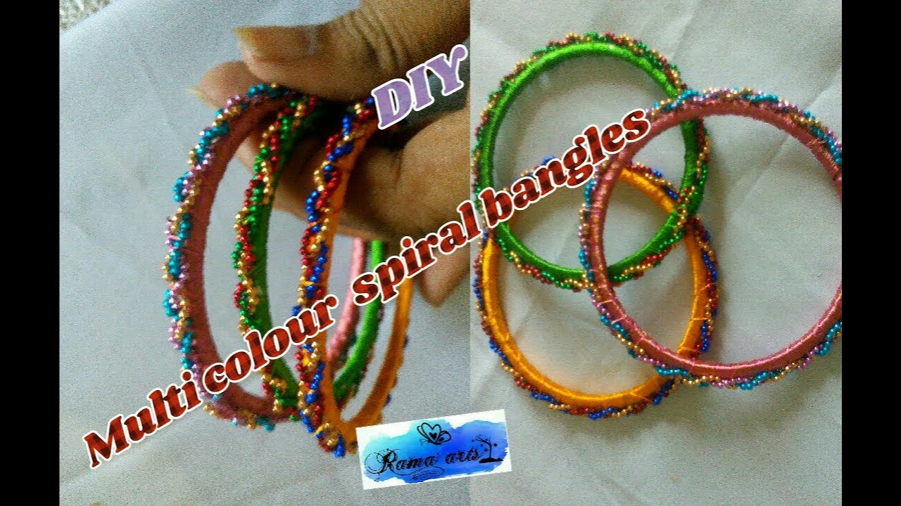 Spiral multi colour bangles - How to make this bangle | jewellery ...