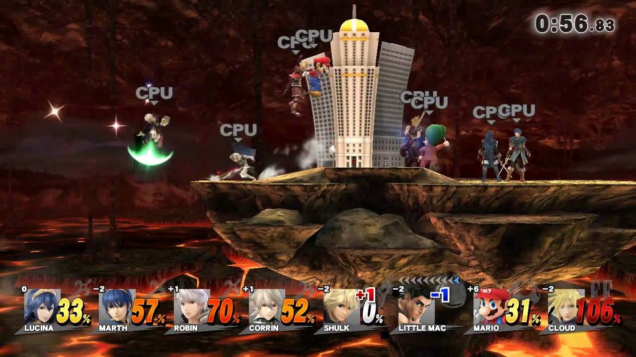 Super Smash Bros Wii U Lucina vs Marth vs Robin vs Corrin vs Shulk vs ...
