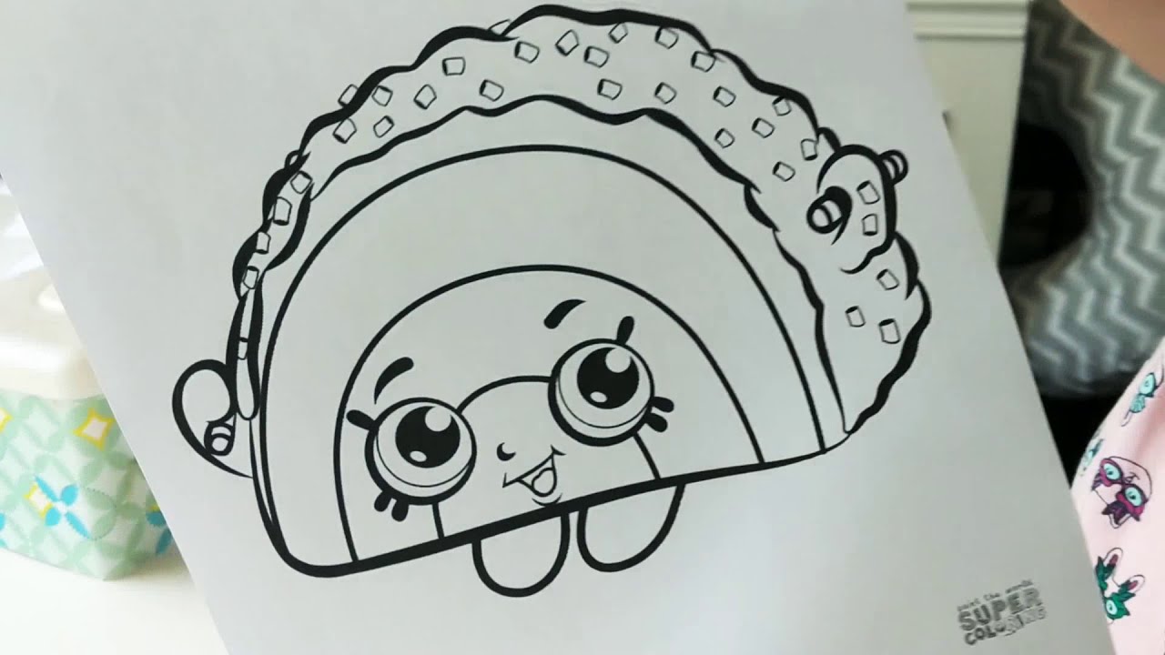 Shopkins Coloring Pages | Rainbow Bite Cake & Snowcone - YouTube