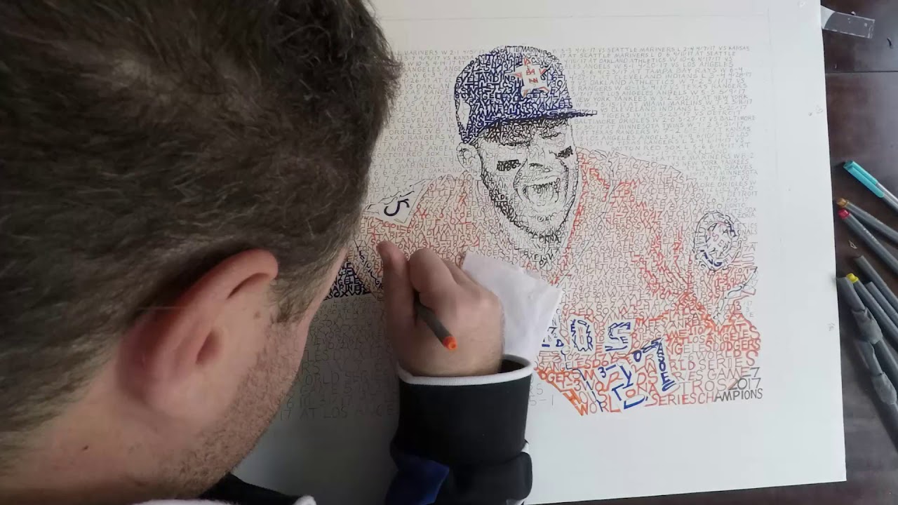 Jose Altuve Word Art - A Time-Lapse of every game from the Astros 2017 ...