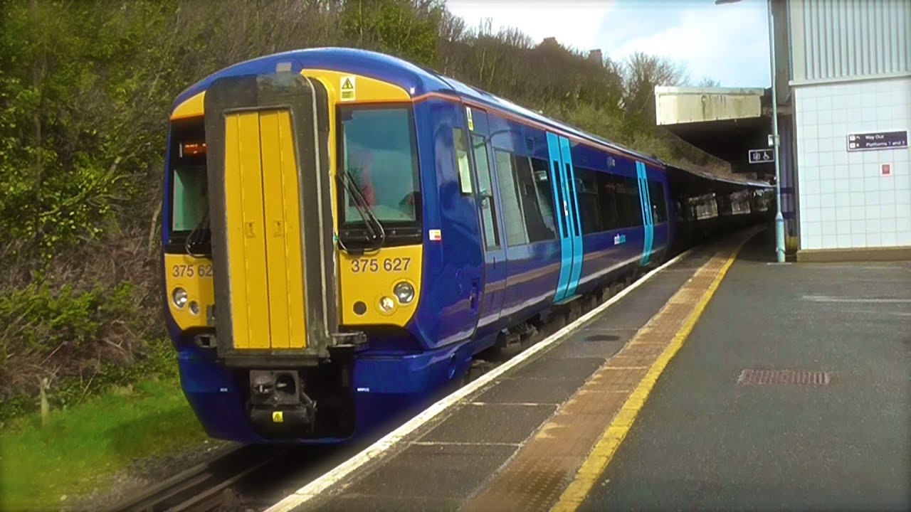 Southeastern Blue Repainted Class 375/6s - 375627,605 & 624 At Hastings ...