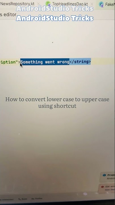 Android Studio shortcuts tips #android #androidstudio #androiddeveloper #developer #kotlin - YouTube