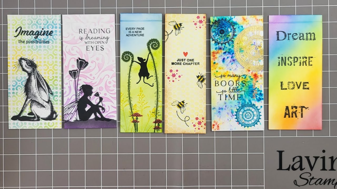 lavinia stamps magnetic book mark EASY - YouTube