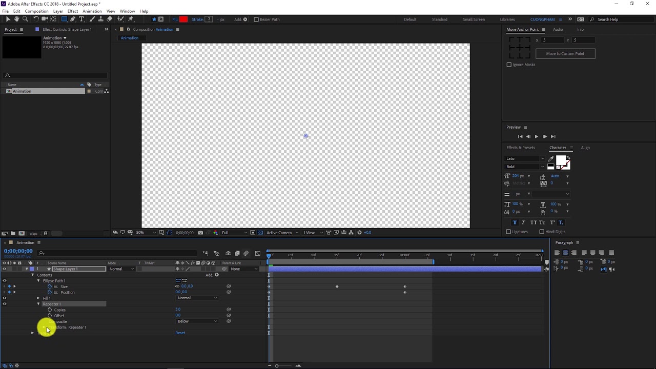 Tự học AFTER EFFECT a-z Bài 2 10 Thực Hành 02 Expression Code và Shape ...