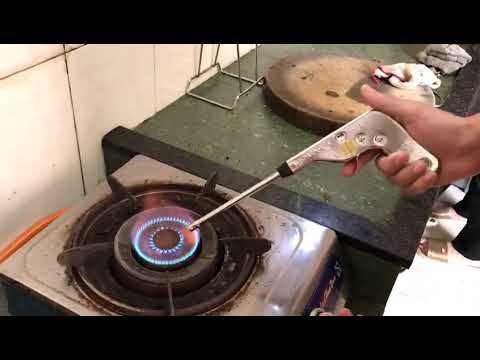 Virtue Electric Gas Lighter | Spark L Lighter for Stove | 30,000 Spark Shots Silver