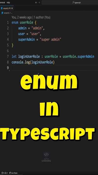 enum in typescript 🔥 #coding #typescript #javascript #coder #js #interview #programming #python ...