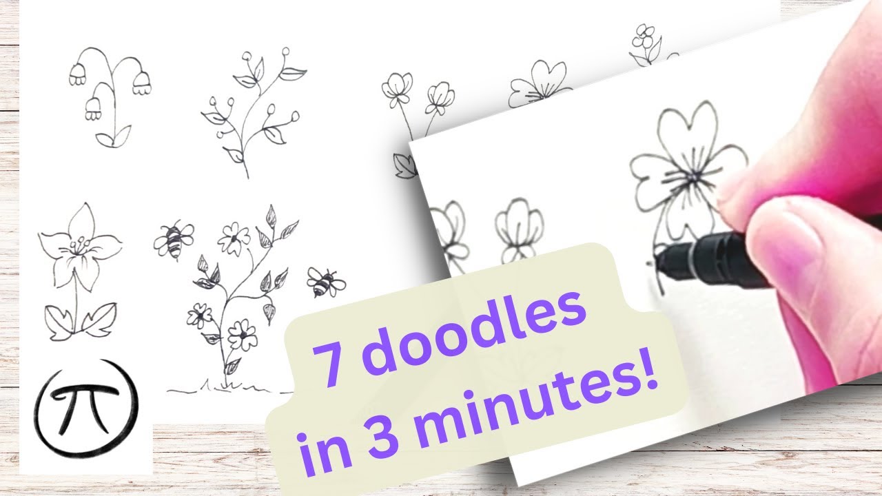 7 Simple Flower Doodles for your Doodle Repertoire! - YouTube