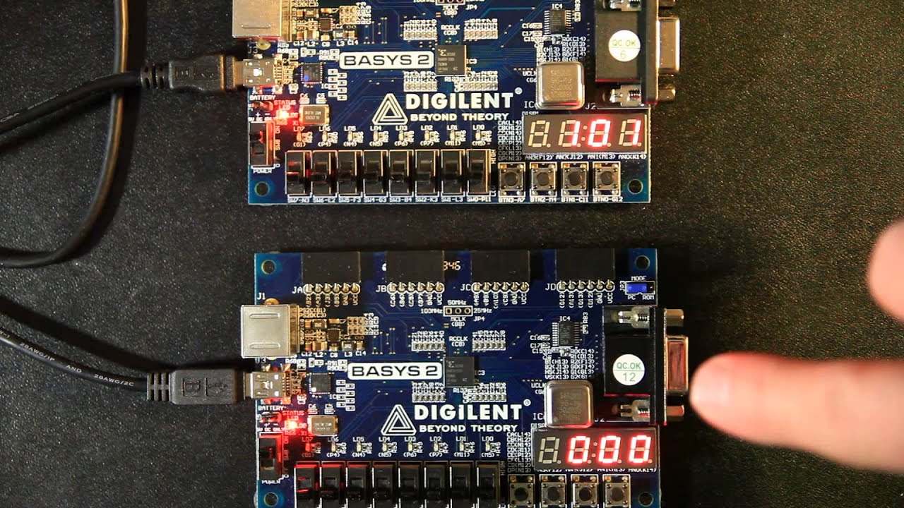 #004 - Verilog Lab 1 demo on BASYS 2 - YouTube