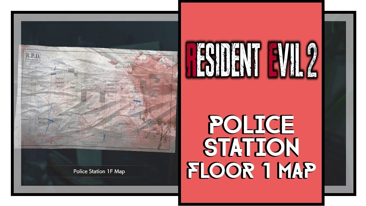 Resident Evil 2 Remake Police Station Map Location (Floor 1) - YouTube