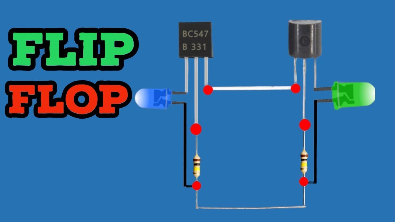 Flip Flop LED circuits Bc 547 transistor - YouTube