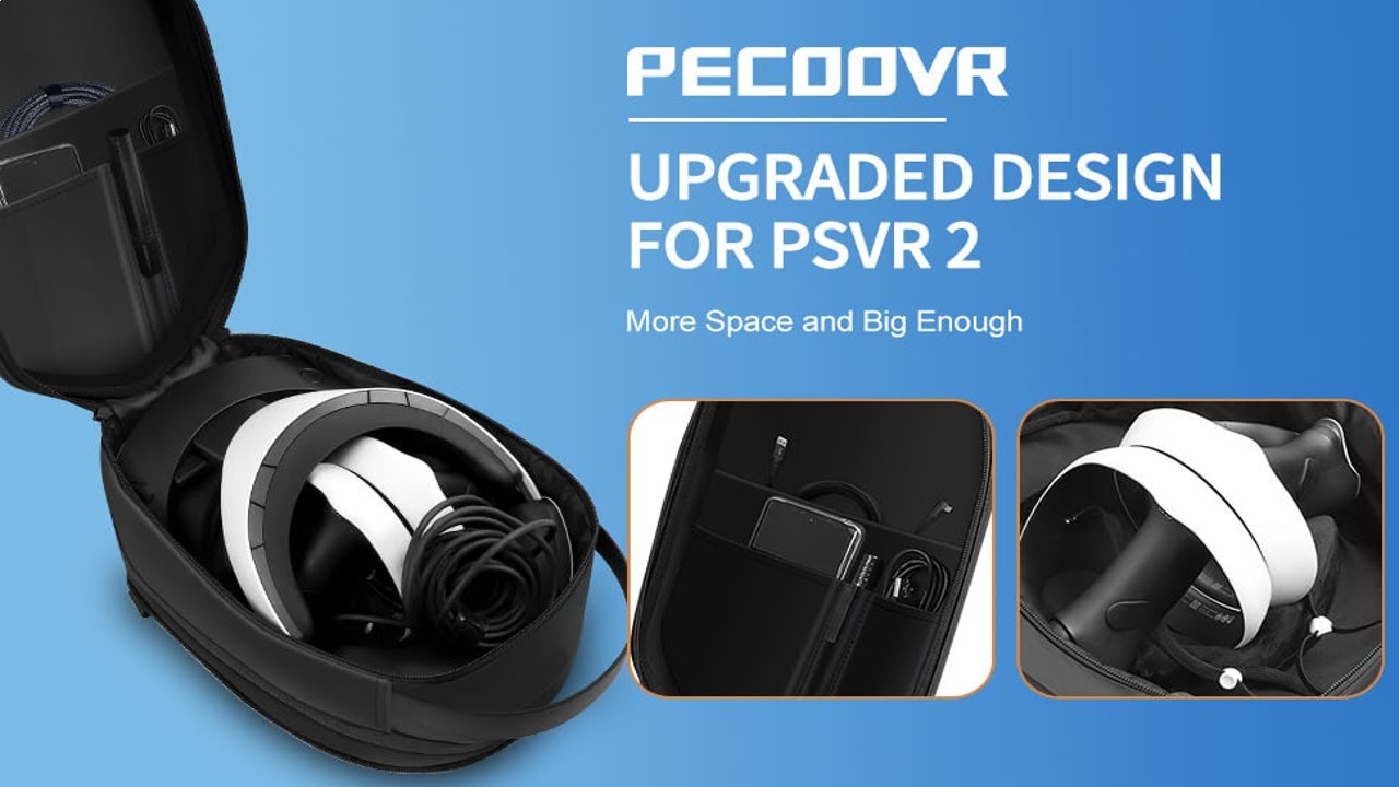 PECOOVR Large capacity Hard Travel Case for PSVR2 and Accessories - YouTube