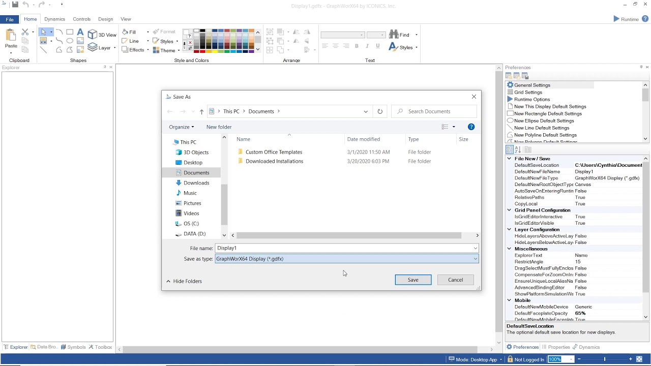 Iconics GraphWorx Basic 9 How Displays are Built and Stored - YouTube