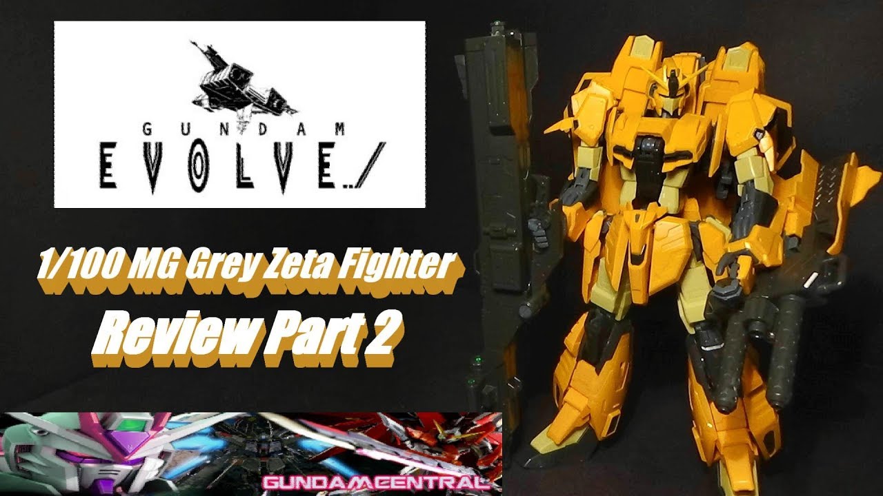 1/100 MG Grey Zeta Fighter Review Part 2 - YouTube