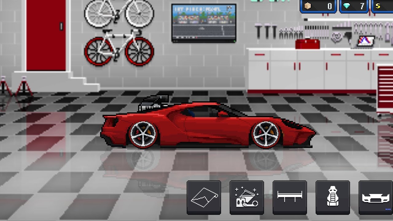 pixel car racer ford GT - YouTube