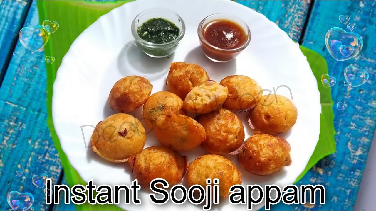 Instant Rava appam recipe | Vegetable appe | Sooji appam | Appam | Rava ...