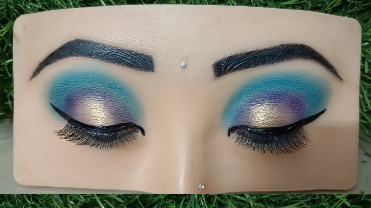 Colourful eye makeup tutorial on dummy | Smokey eye makeup tutorial | bridal eye makeup#makeup ...