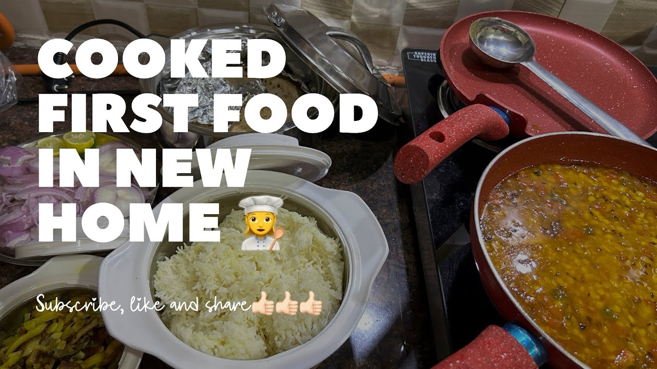 Cooking our first food in our New home😋 |New kitchen |New vibes ...