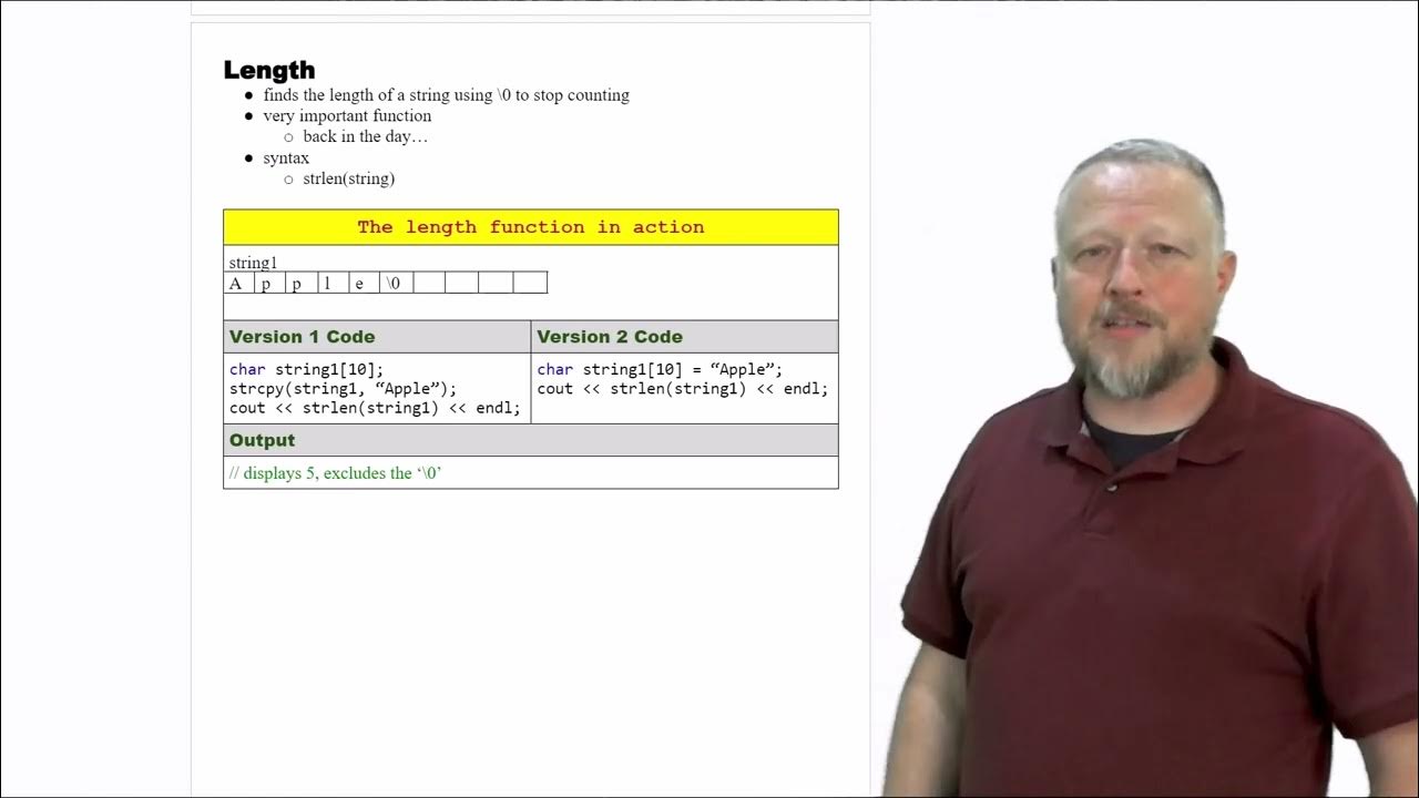 9 - C String Length - YouTube