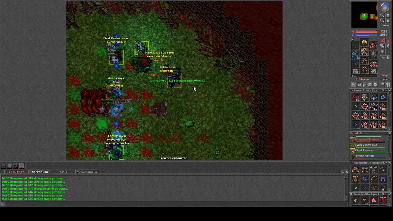 Tibia Inferna rox kill The Enraged Thorn Knight - YouTube