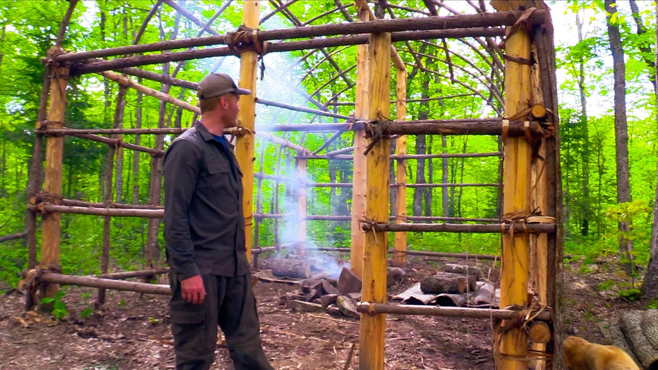 Building the Ultimate Bushcraft Structure The Longhouse - breaking ...