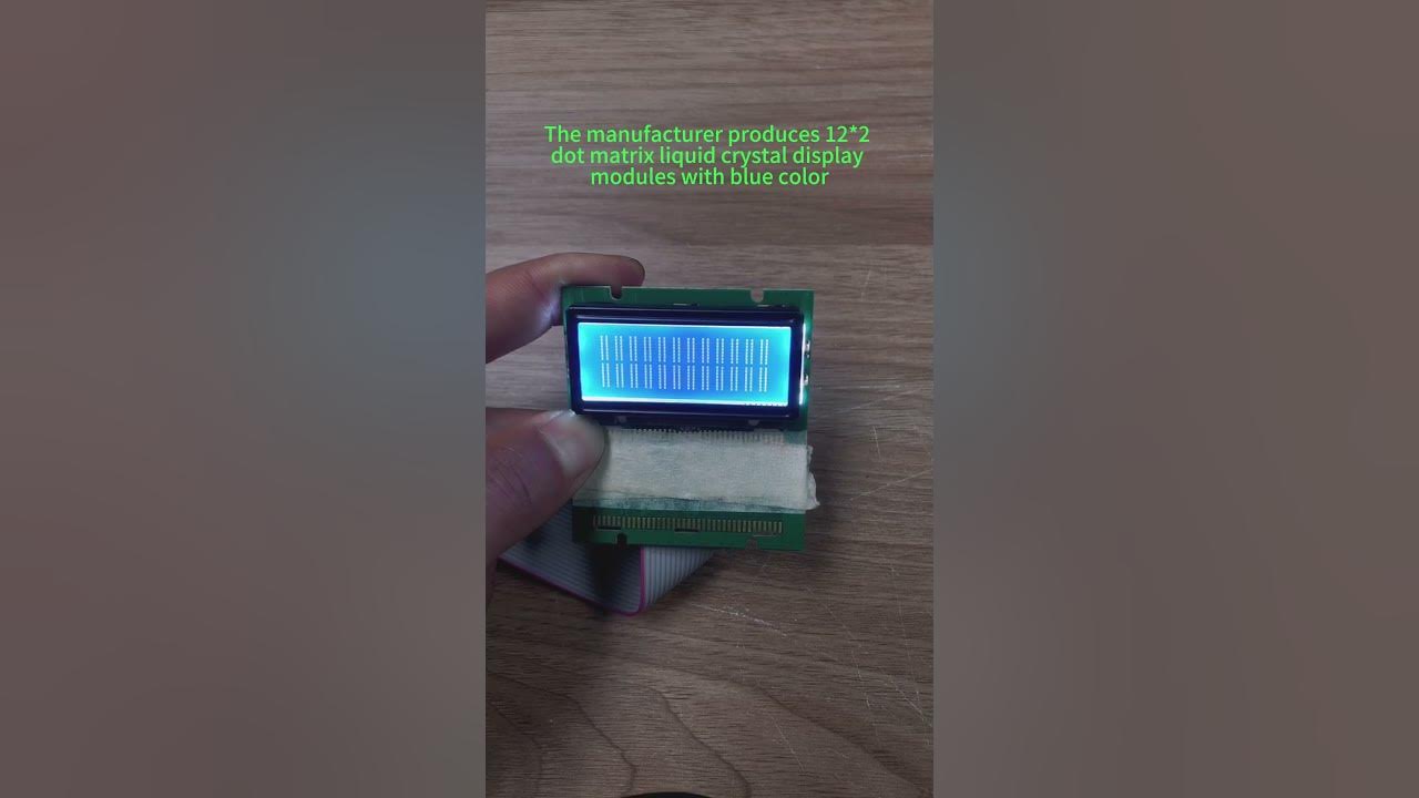 1202 dot matrix liquid crystal display module, blue - YouTube