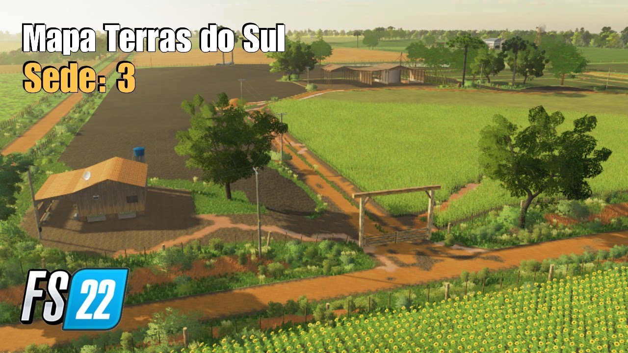 Mapa Terras do Sul sede: 3 Farming Simulator 22 PC e CONSOLES #fs #fs22 #ls22 #modhub - YouTube