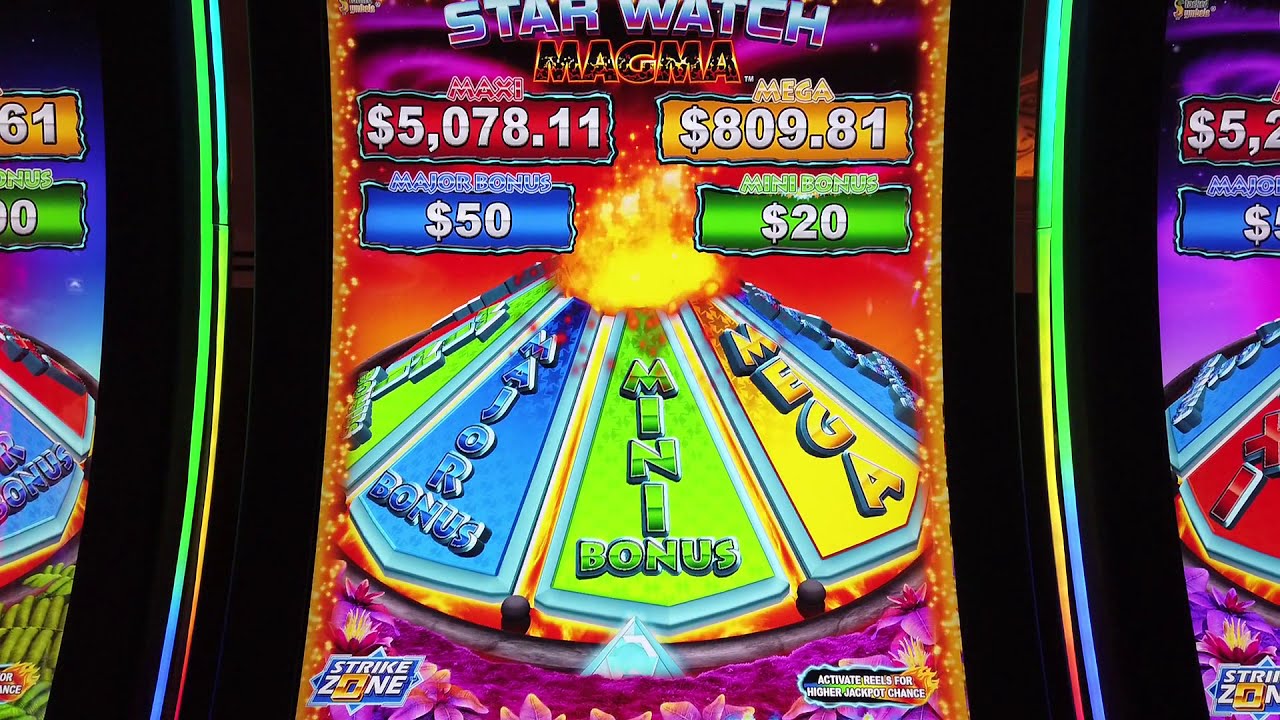 Amazing bonus on Star Watch Magma Slot Machine at the Venetian!!! - YouTube