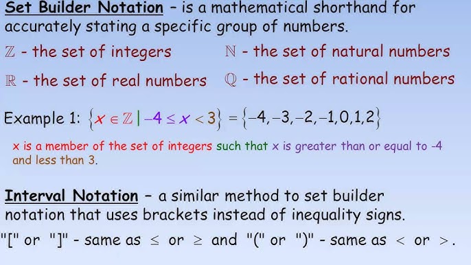 Set Builder Notation Atelier Yuwaciaojp