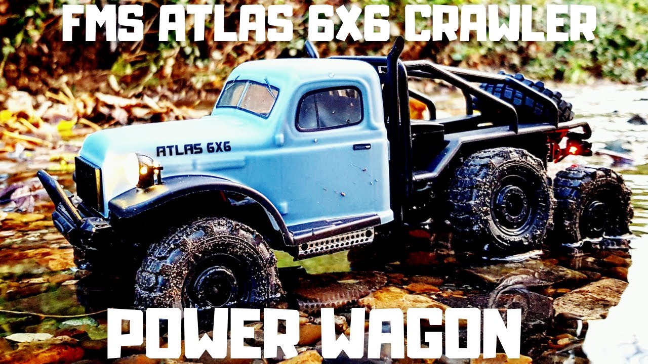 FMS ATLAS 6X6 1/18 MINI CRAWLER RC DODGE POWER WAGON MICRO ROCK CRAWLER ...