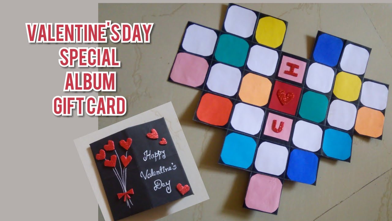 How to make heart shaped gift card/Valentine's day special album card ...