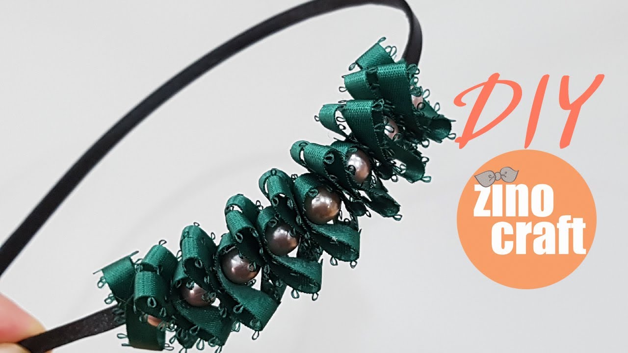 Ribbon easy making Tutorial/Ribbon Headband/Ribbon Headband tutorial ...