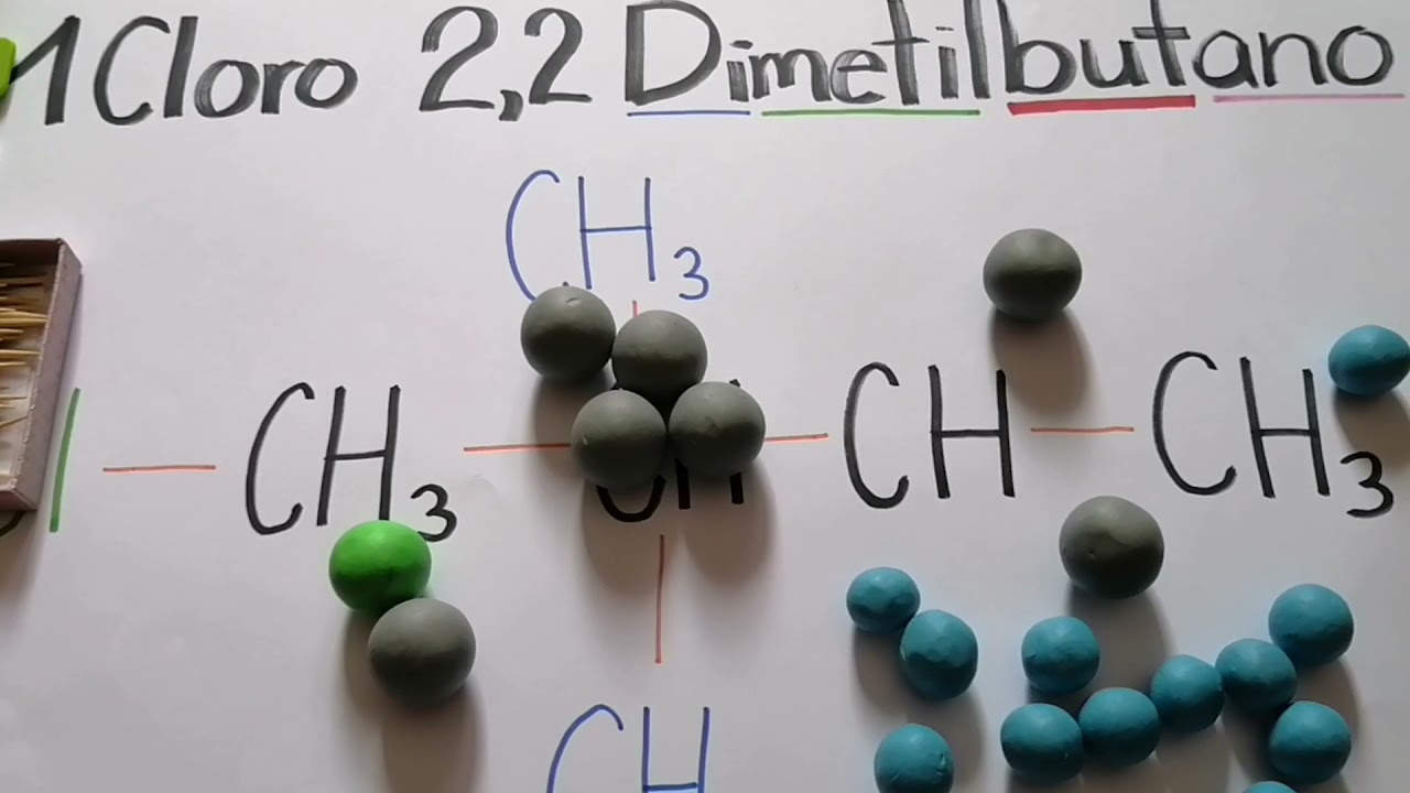 Molécula: 1-Cloro-2,2-Dimetilbutano - YouTube