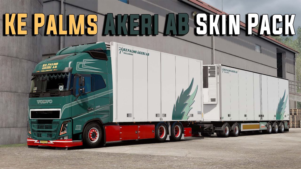 Volvo FH16 2012 KE Palms Akeri AB Skin Pack - ETS2 Mod Skin - YouTube