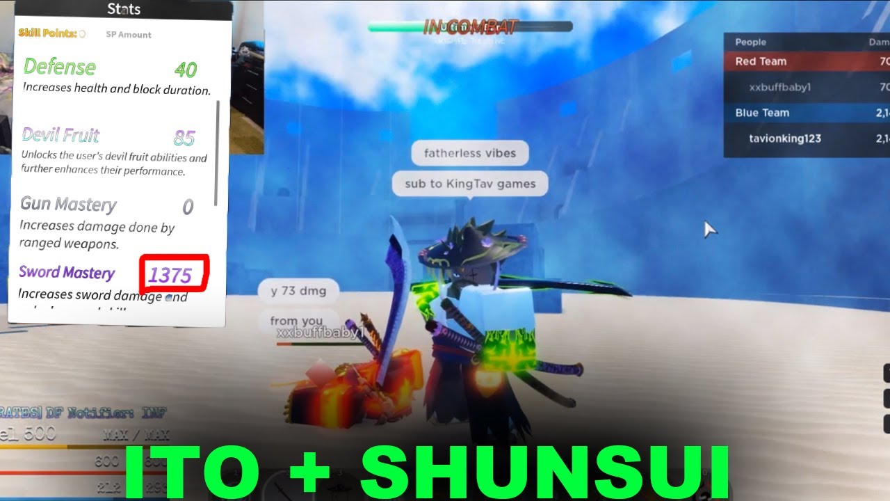 [GPO] FATHERLESS VIBES SHUSUI MAX SWORD PVP!! (NEW CODE) - YouTube