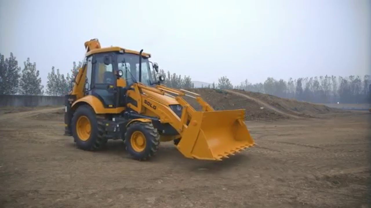 SDLG Backhoe Loader Walkaround: B877 - YouTube