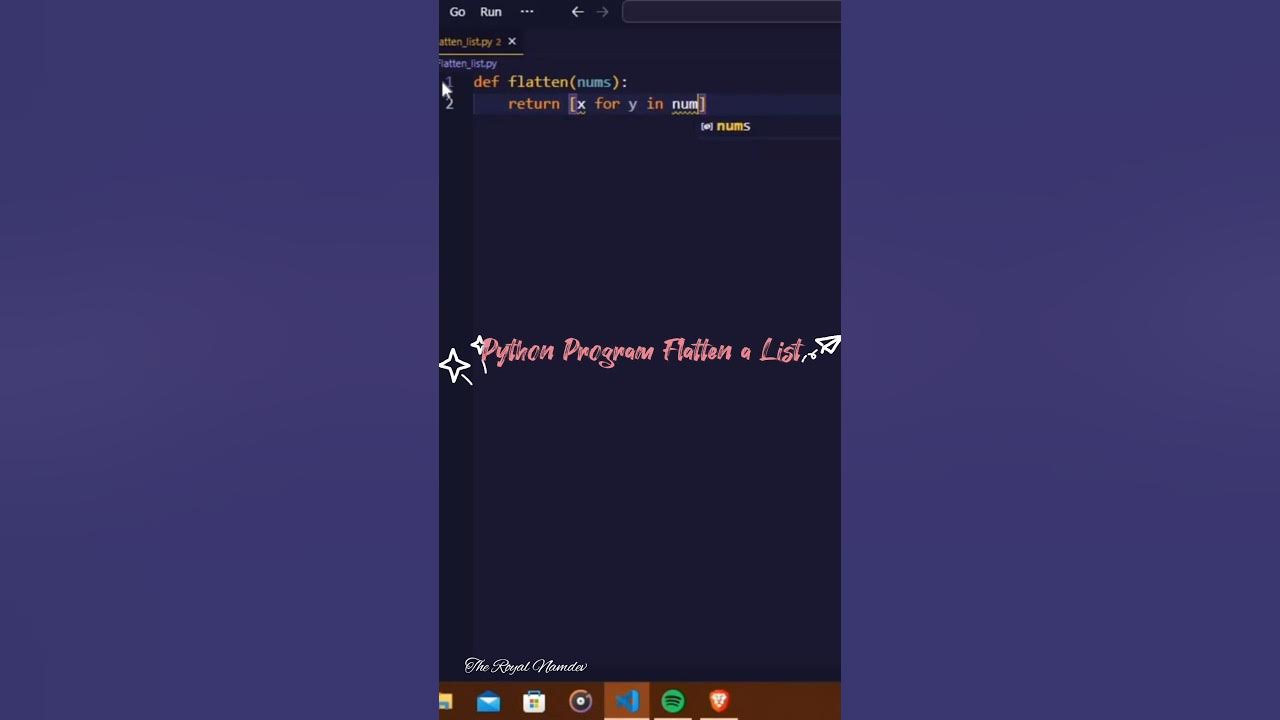 Python Trick To Flatten List codm education coding python shorts python-trick-to-flatten-list-codm-education-coding-python-shorts