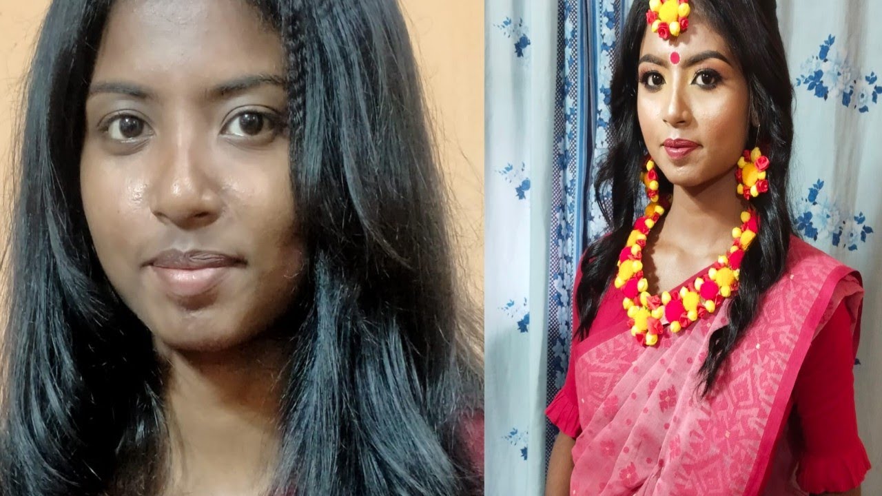 Haldi makeup video step by step// - YouTube