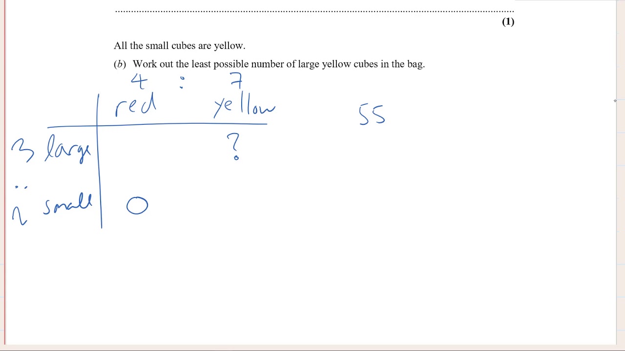 2020 y11 mock calc q17 - ratio problem solving - YouTube