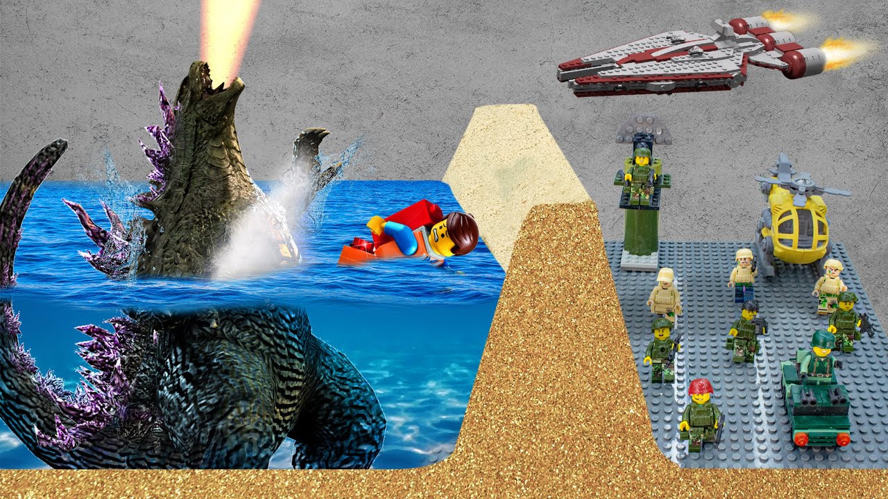 Dam Breach And Caused Total Flood Due Giant Sea Monster Army Fighting ...