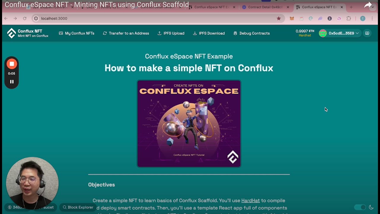 Conflux eSpace NFT - Minting NFTs using Conflux Scaffold - YouTube