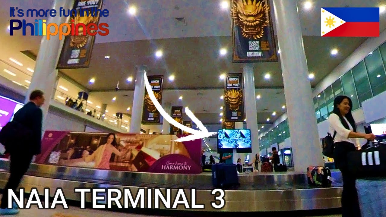 NAIA TERMINAL 3 BAGGAGE CONVEYOR HAS TV MONITOR - YouTube