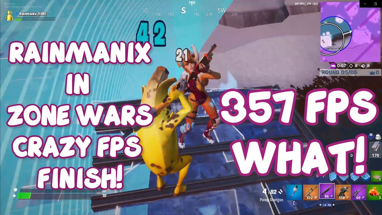 357 FPS! ZONE WARS CRAZY FPS FINISH.. RAINMANIX - YouTube