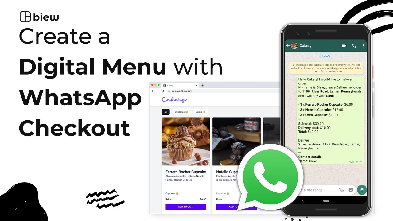 Create a digital menu with WhatsApp checkout - YouTube